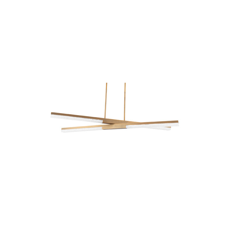 Minx Linear Chandelier Brass – Geo Iluminación